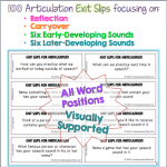 Using Exit Slips in Speech Therapy - Creative Speech Lab