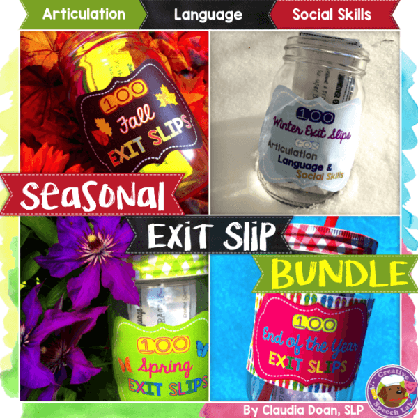 Using Exit Slips in Speech Therapy - Creative Speech Lab