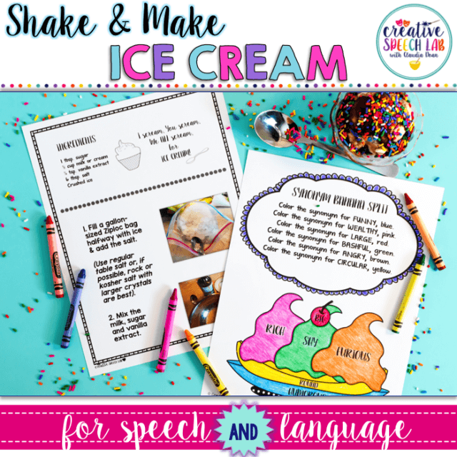 Updated Shake & Make Ice Cream for Speech and Language - Creative ...