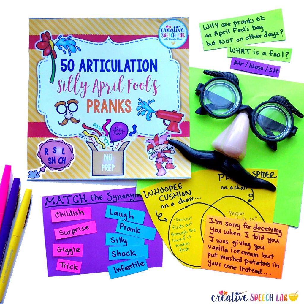 6 April Fool's Day Lessons for Speech Therapy - Creative Speech Lab
